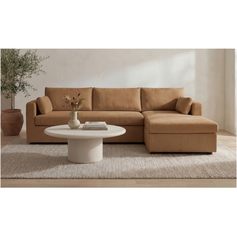 Burrow Sleeper Sectional With Storage Chaise Ginger Right | The ...