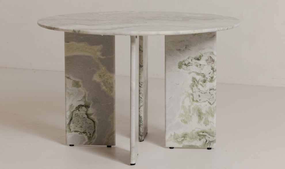Celia Round Dining Table Green Onyx Marble | The Carpentry Shop Co.