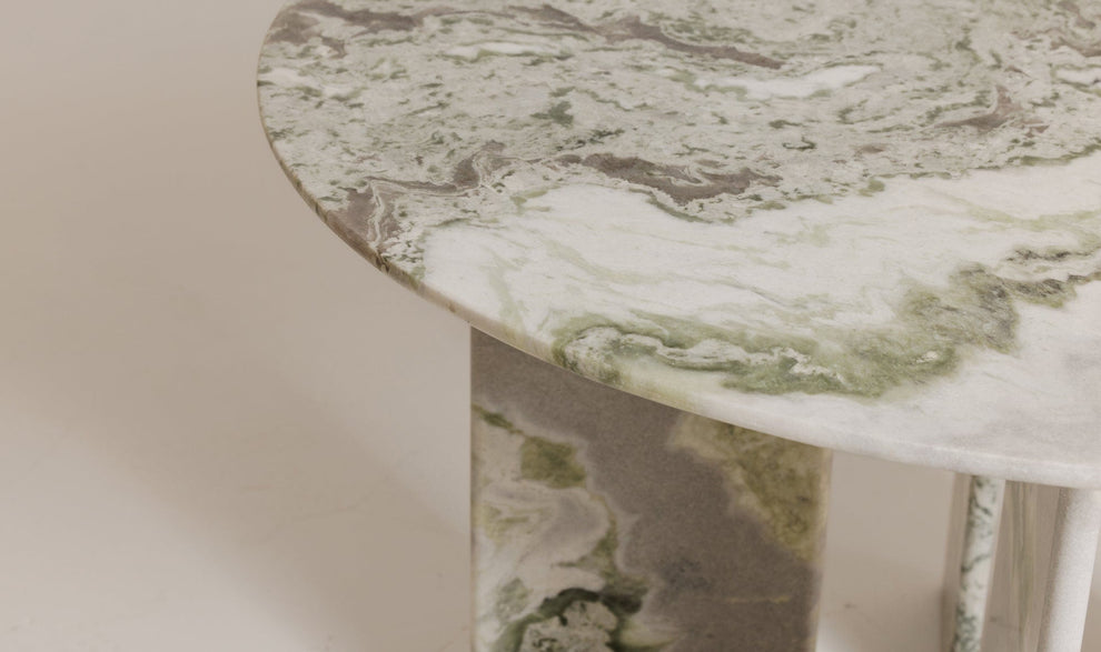 Celia Round Dining Table Green Onyx Marble | The Carpentry Shop Co.