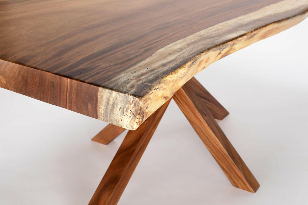 Exotic Wood Dining Table With Pedestal Base | The Carpentry Shop Co.