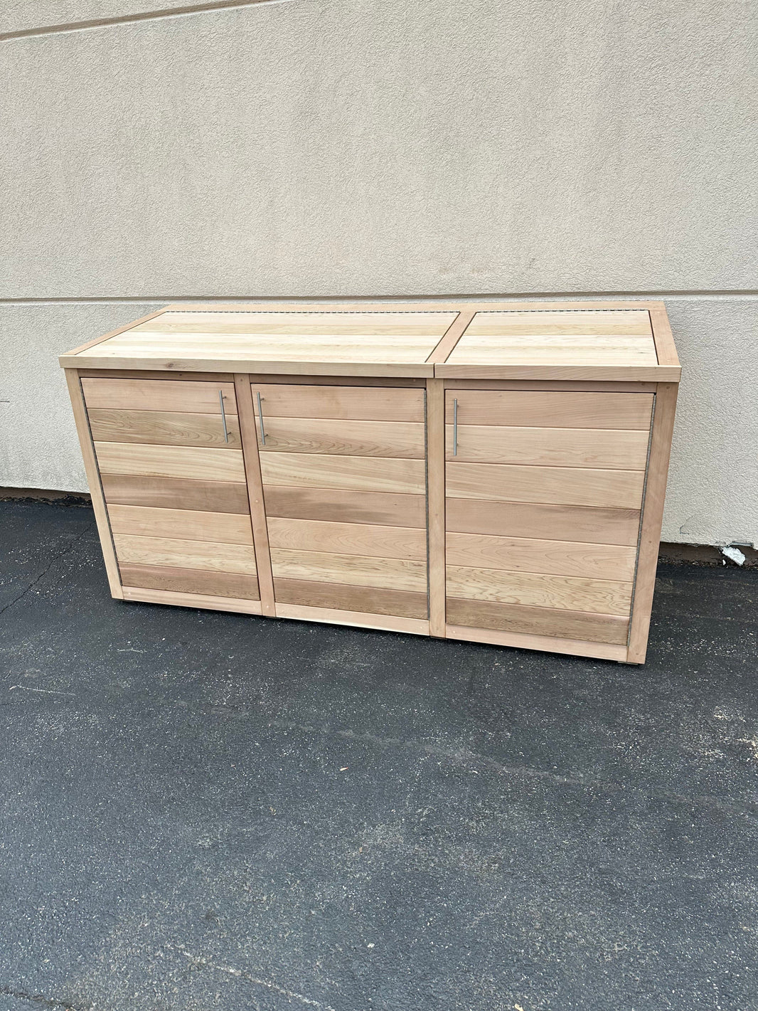 Wooden Garbage Can Enclosure