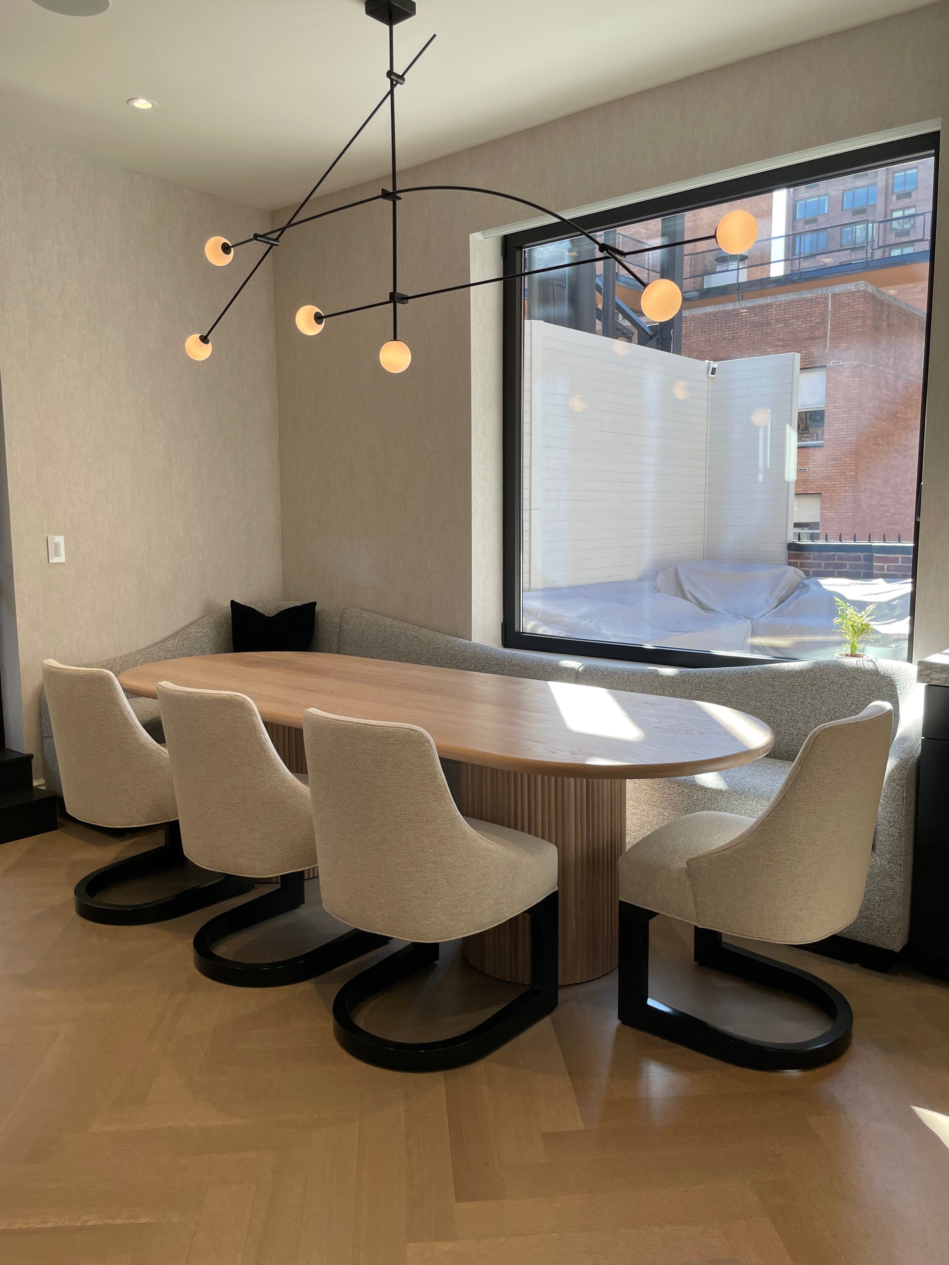 SOLID WOOD DINING TABLE WITH SOLOES LEGS | The Carpentry Shop Co.