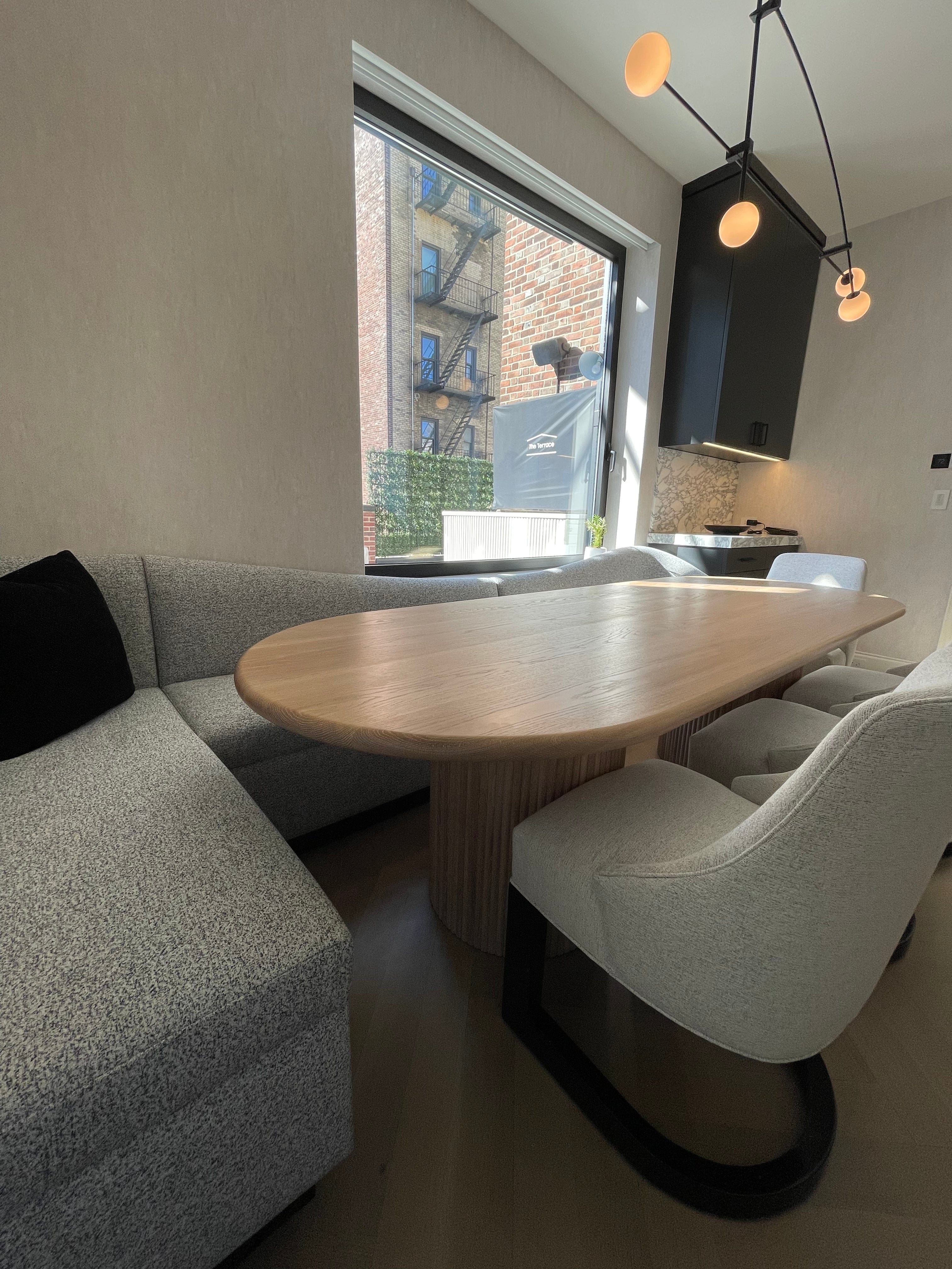 SOLID WOOD DINING TABLE WITH SOLOES LEGS | The Carpentry Shop Co.