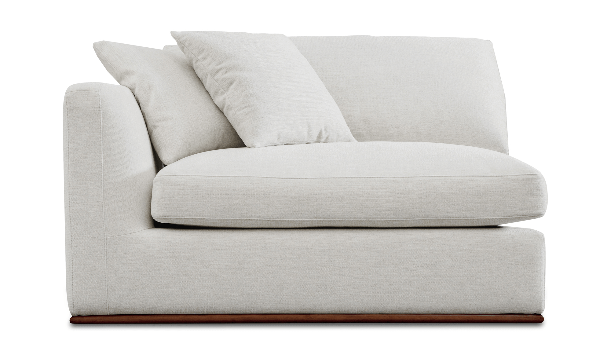 Rue Left Arm Facing Chair Off White | The Carpentry Shop Co.