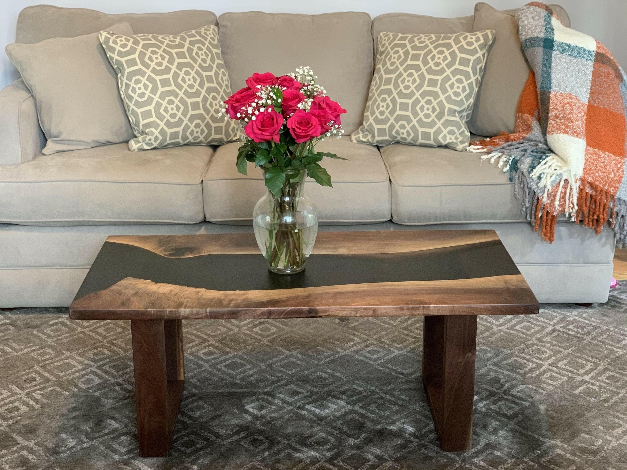 Black Walnut Epoxy River Coffee Table | The Carpentry Shop Co.