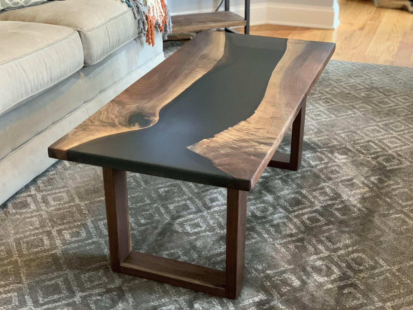 Black Walnut Epoxy River Coffee Table | The Carpentry Shop Co.