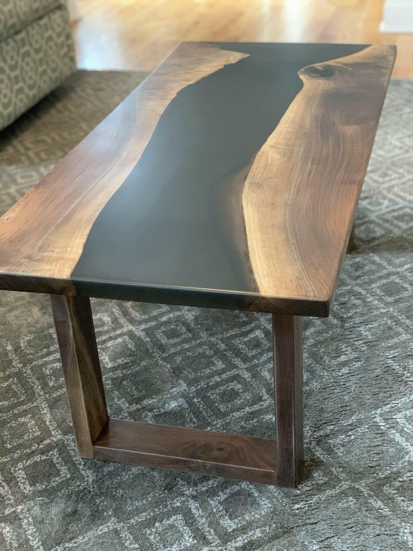 Black Walnut Epoxy River Coffee Table – The Carpentry Shop Co.