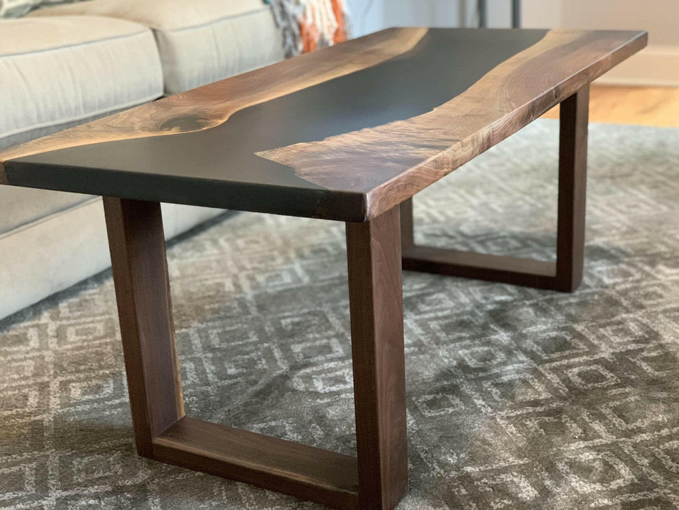 Black Walnut Epoxy River Coffee Table – The Carpentry Shop Co.