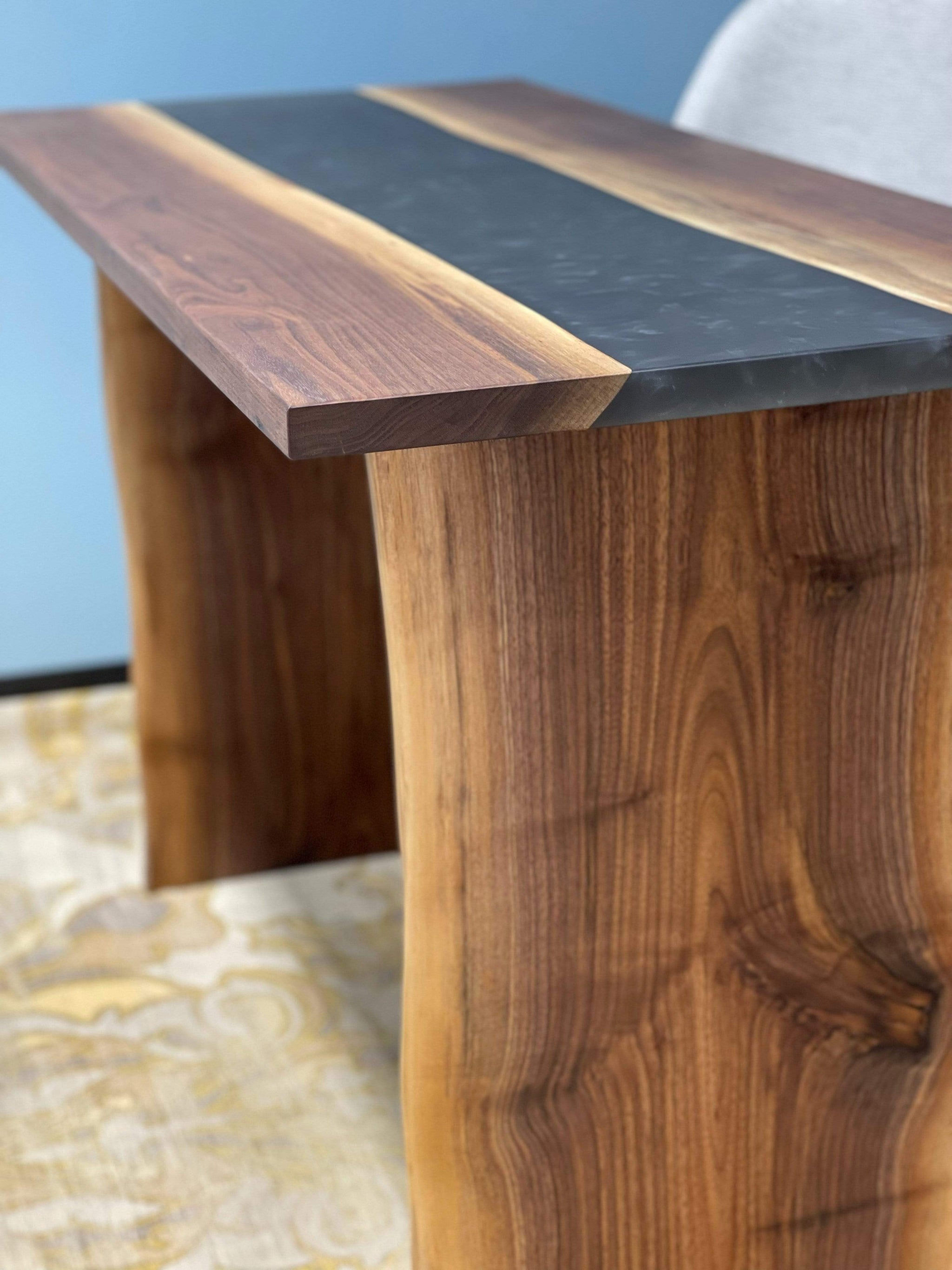 Black Walnut Resin River Desk | The Carpentry Shop Co.