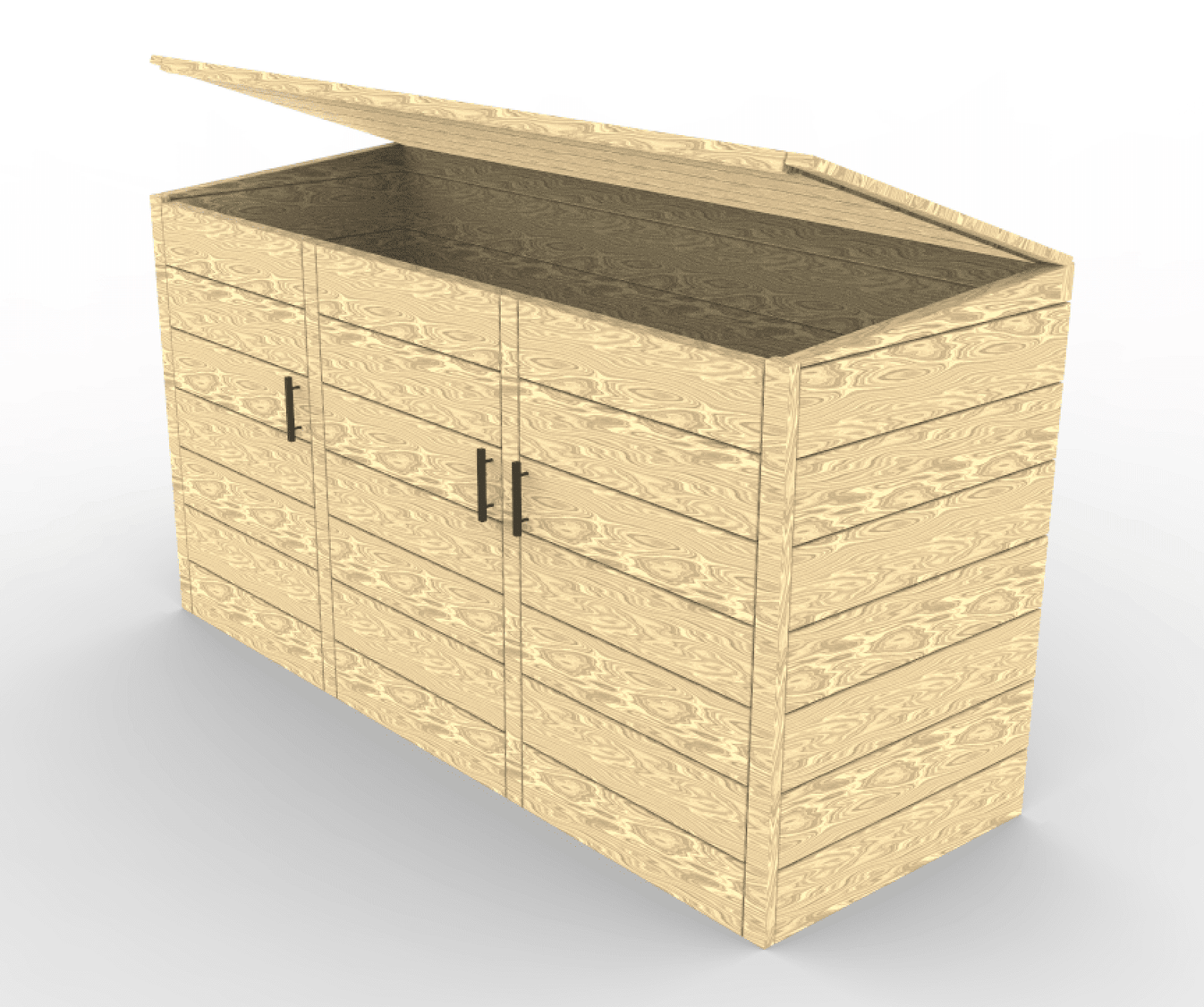 Knotty Cedar Trash Enclosure | Outdoor Garbage Can Storage – The ...