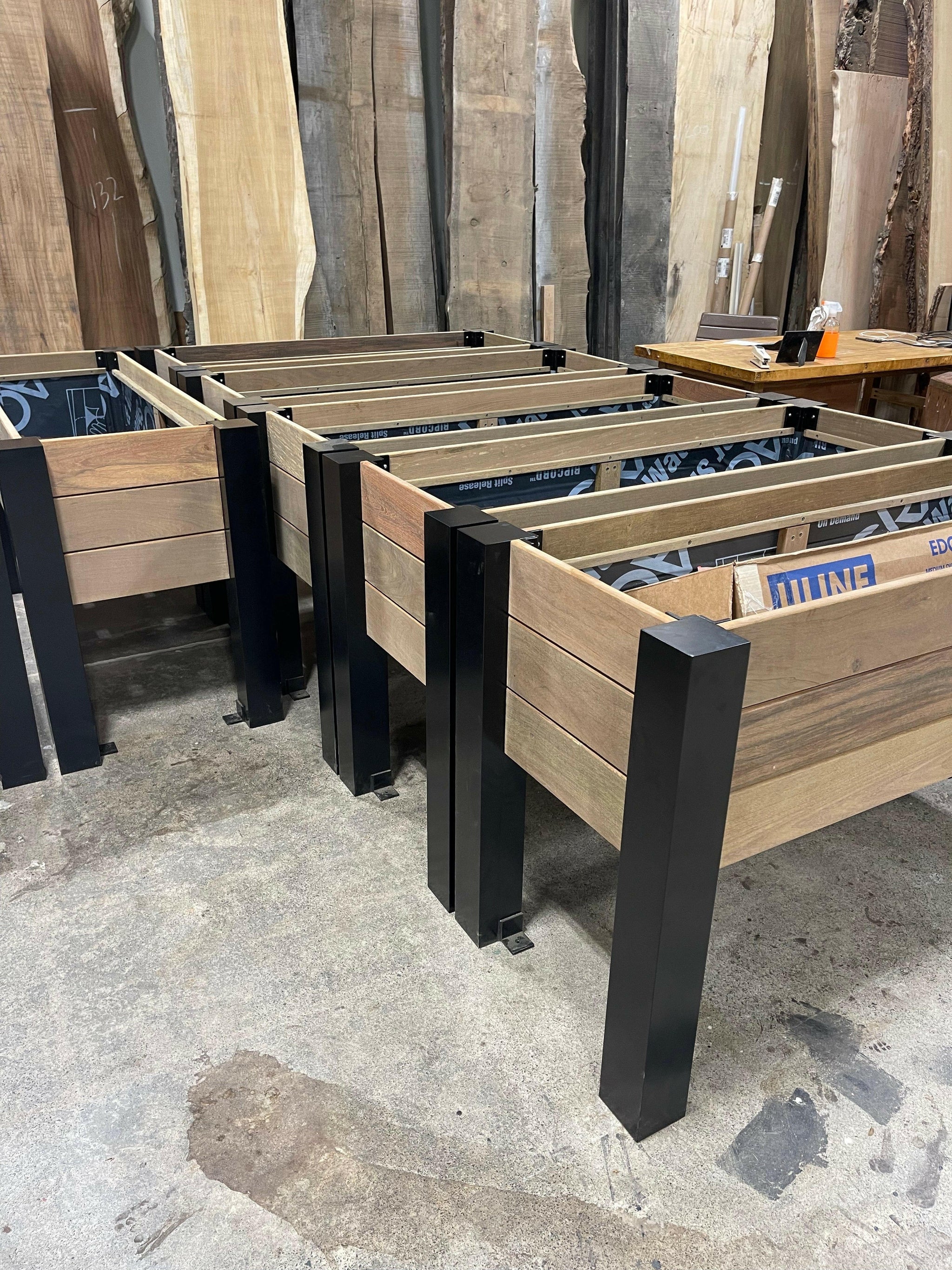 Commercial Grade Elevated ADA Compliant Ipe Planters with Aluminum Legs ...