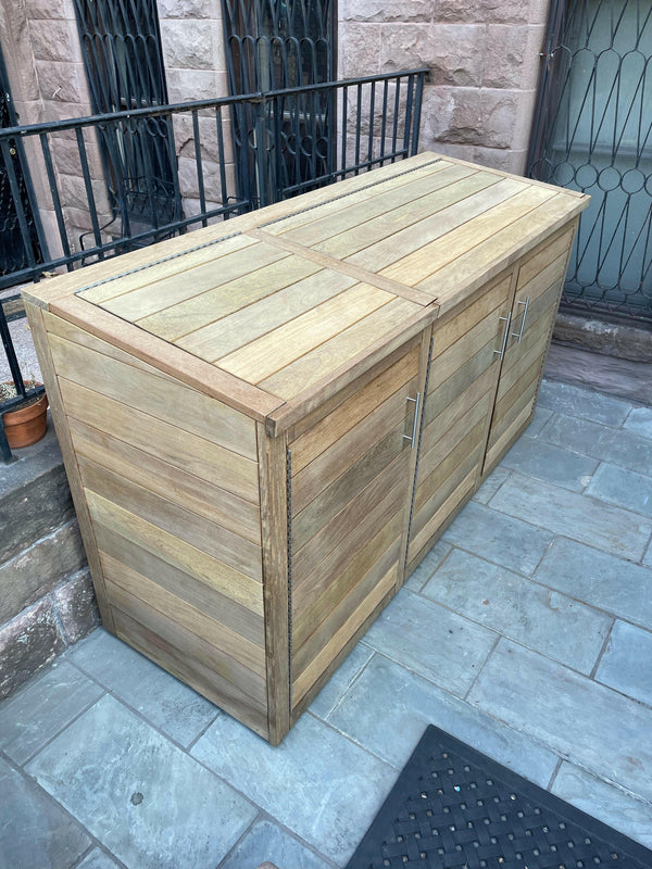 Ipe Trash Enclosure | Outdoor Garbage Can Storage – The Carpentry Shop Co.