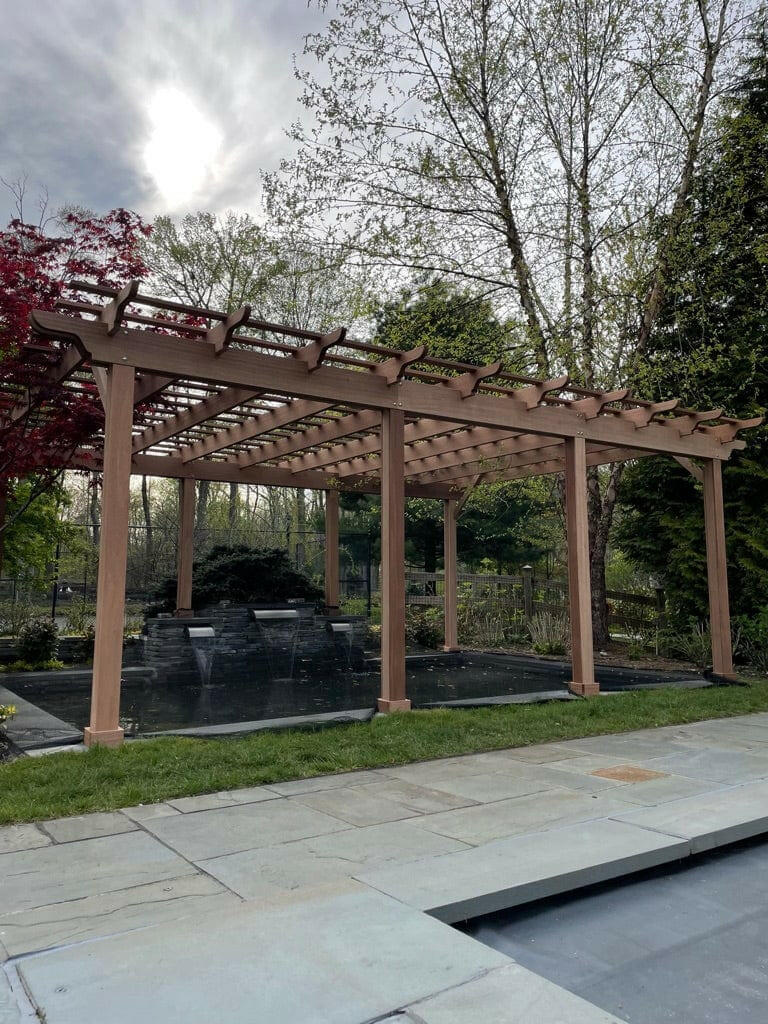 Traditional Style Wood Pergola with Decorative Purlins KIT – The ...